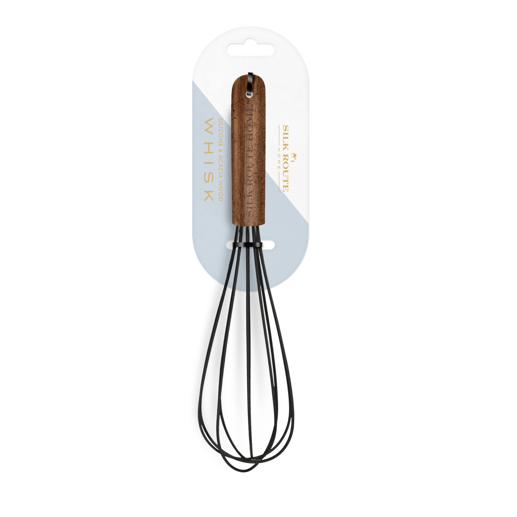 Kitchen Acacia Wood & Black Silicone Whisk Utensil – Silk Route Spice ...