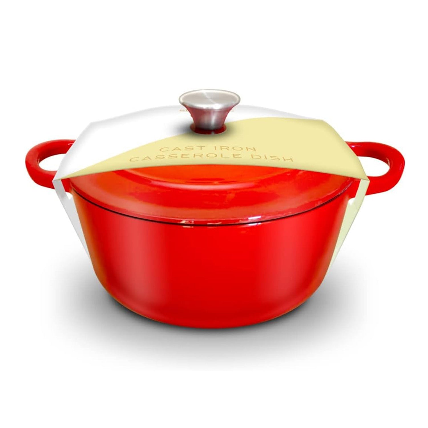 Red Enamelled Cast Iron Casserole Pot Dish – Silk Route Spice Company